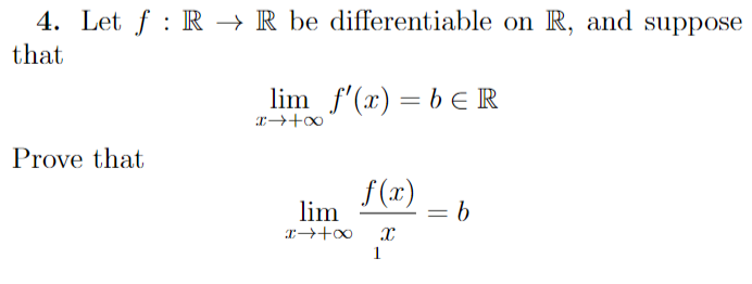 Solved 4. Let f:R→R be differentiable on R, and suppose that | Chegg.com