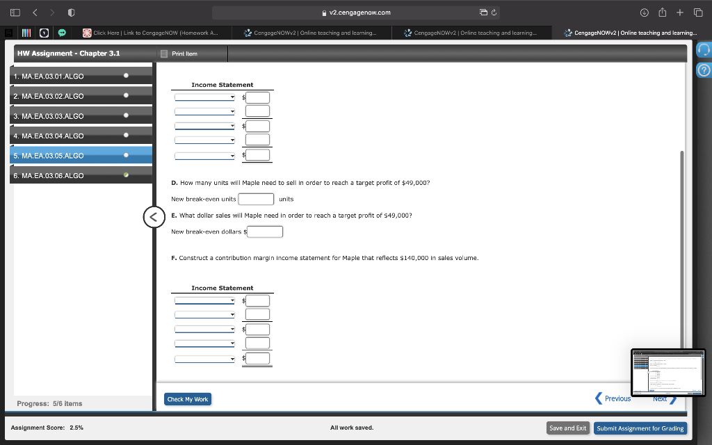Solved Maple Enterprises sells a single product with a | Chegg.com