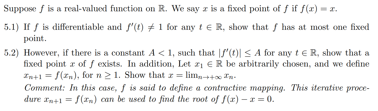 Solved Suppose f is a real-valued function on R. We say x is | Chegg.com