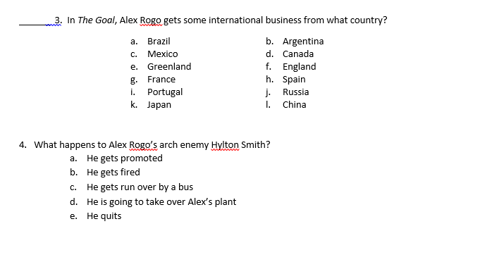 3 In The Goal, Alex Rogo gets some international | Chegg.com