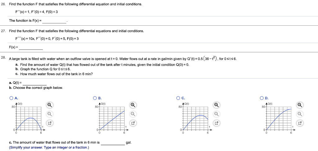 Solved 26. Find the function F that satisfies the following | Chegg.com