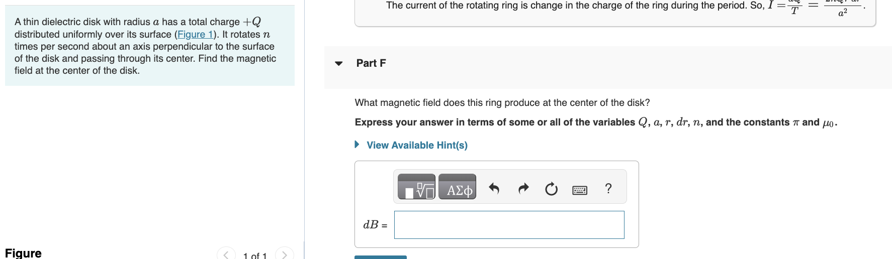 Solved A thin dielectric disk with radius a has a total | Chegg.com