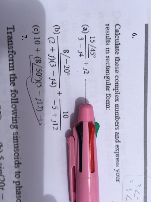Solved 6. Calculate these complex numbers and express your | Chegg.com