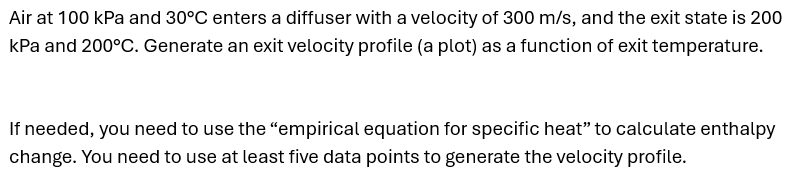 Solved Air at 100 ﻿kPa and \( 30^{\circ} \mathrm{C} \) | Chegg.com