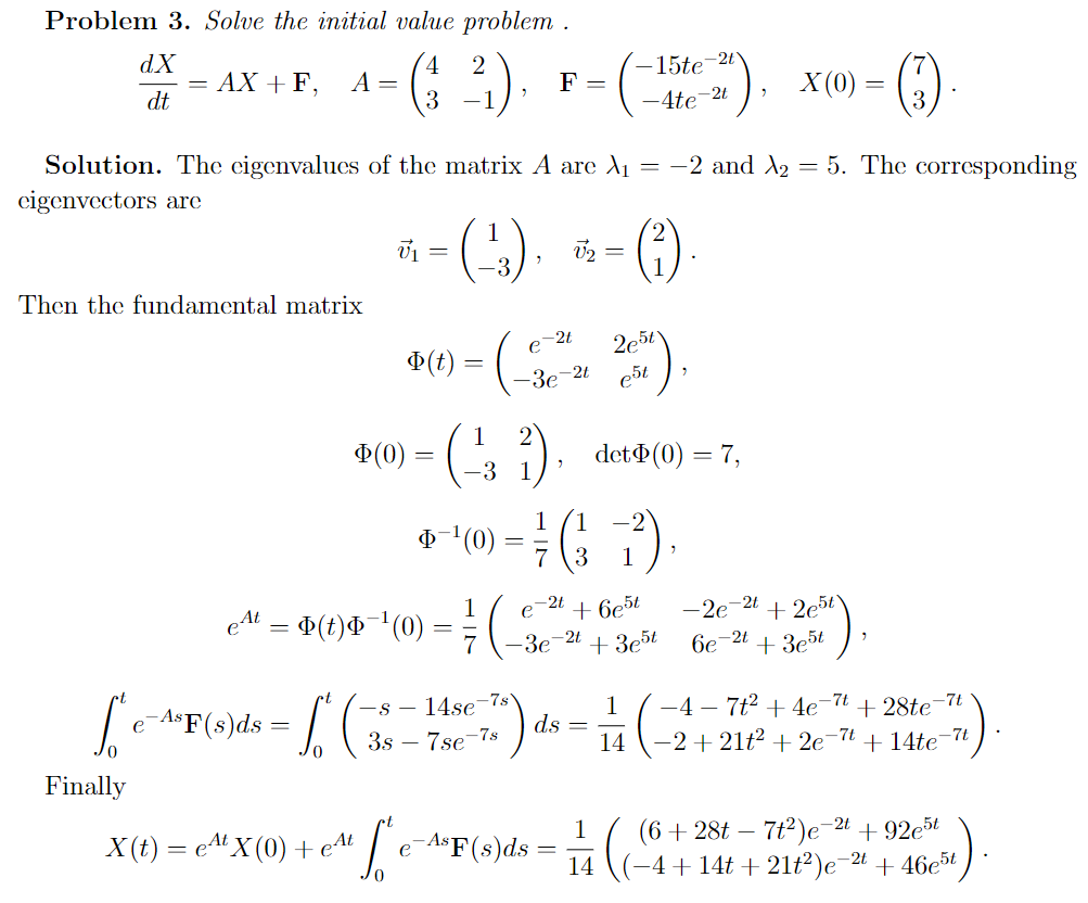 Solved I understand this problem up to solving for e^At, but | Chegg.com