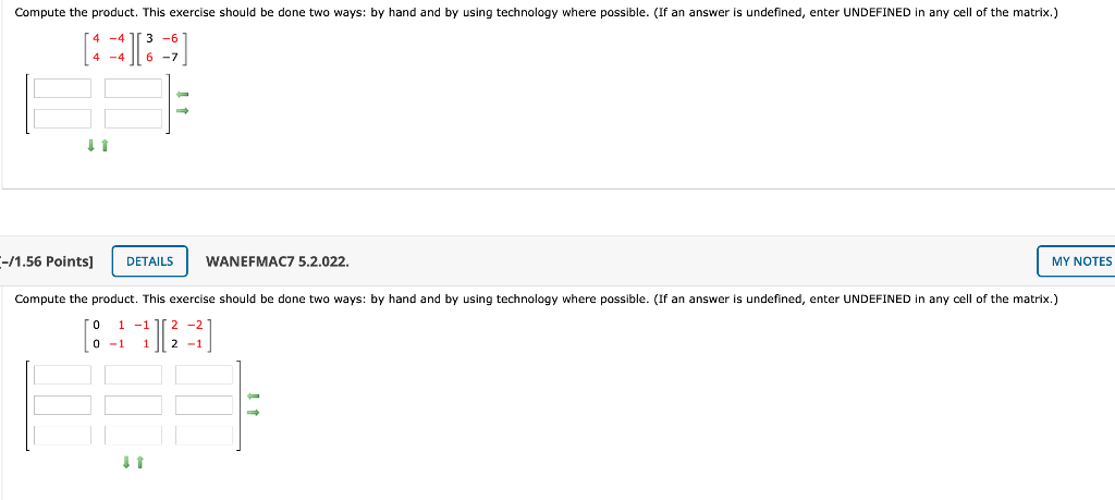 Solved Compute the product. This exercise should be done two | Chegg.com
