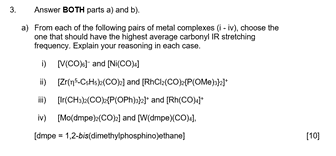 3. Answer BOTH parts a) and b) a) From each of the | Chegg.com