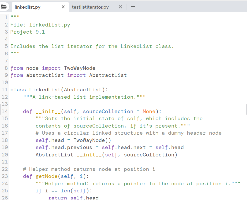 Solved Complete the list iterator for the in the | Chegg.com