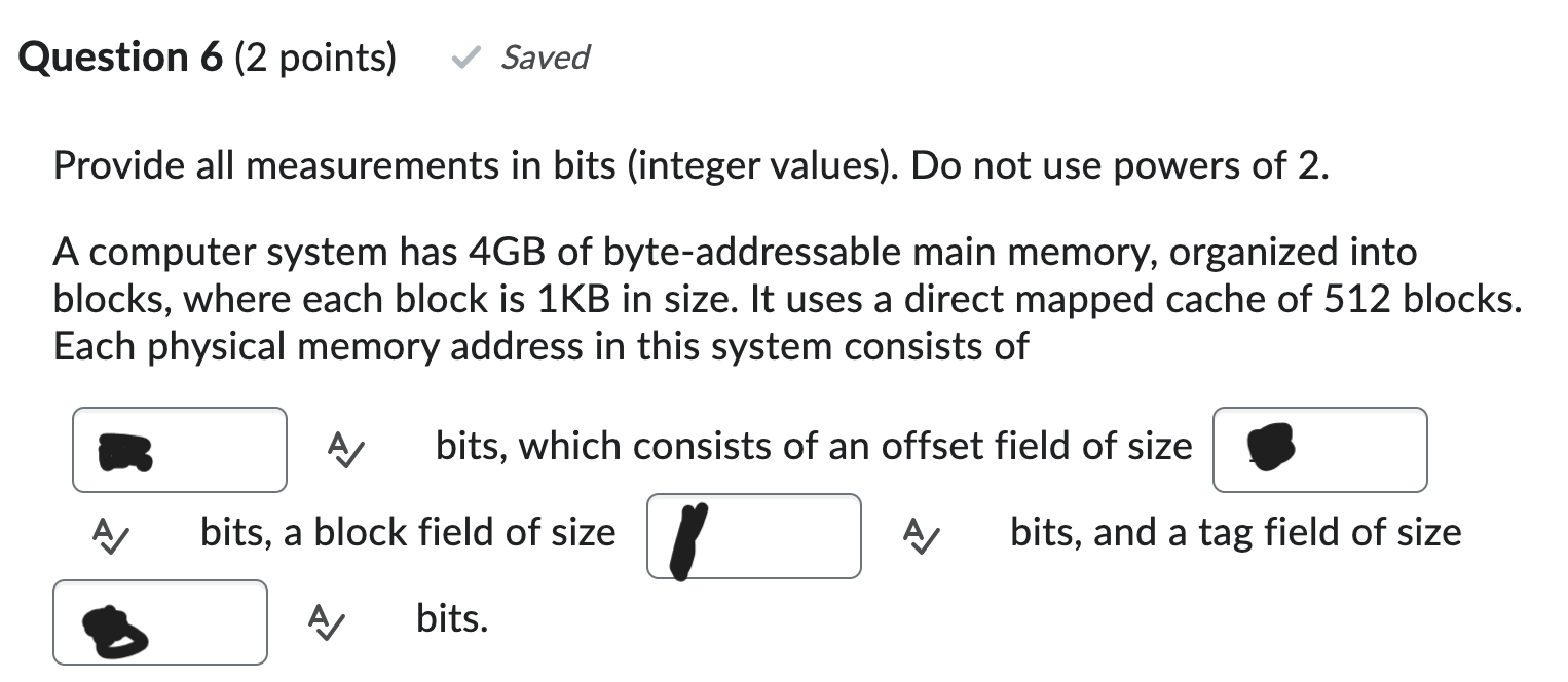 Solved Provide all measurements as integer values (number of | Chegg.com