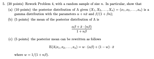 Solved 5. (20 points) Rework Problem 4 , with a random | Chegg.com