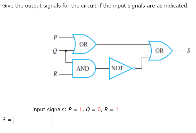 Solved Give the output signals for the circuit if the input | Chegg.com