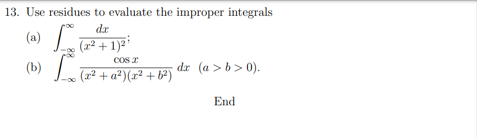 Solved 3. Use residues to evaluate the improper integrals | Chegg.com