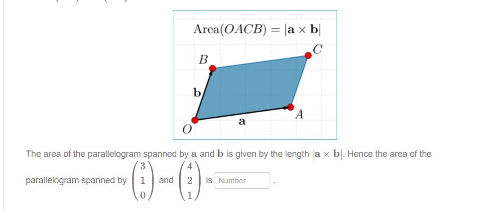 Solved Area(OACB) = (a