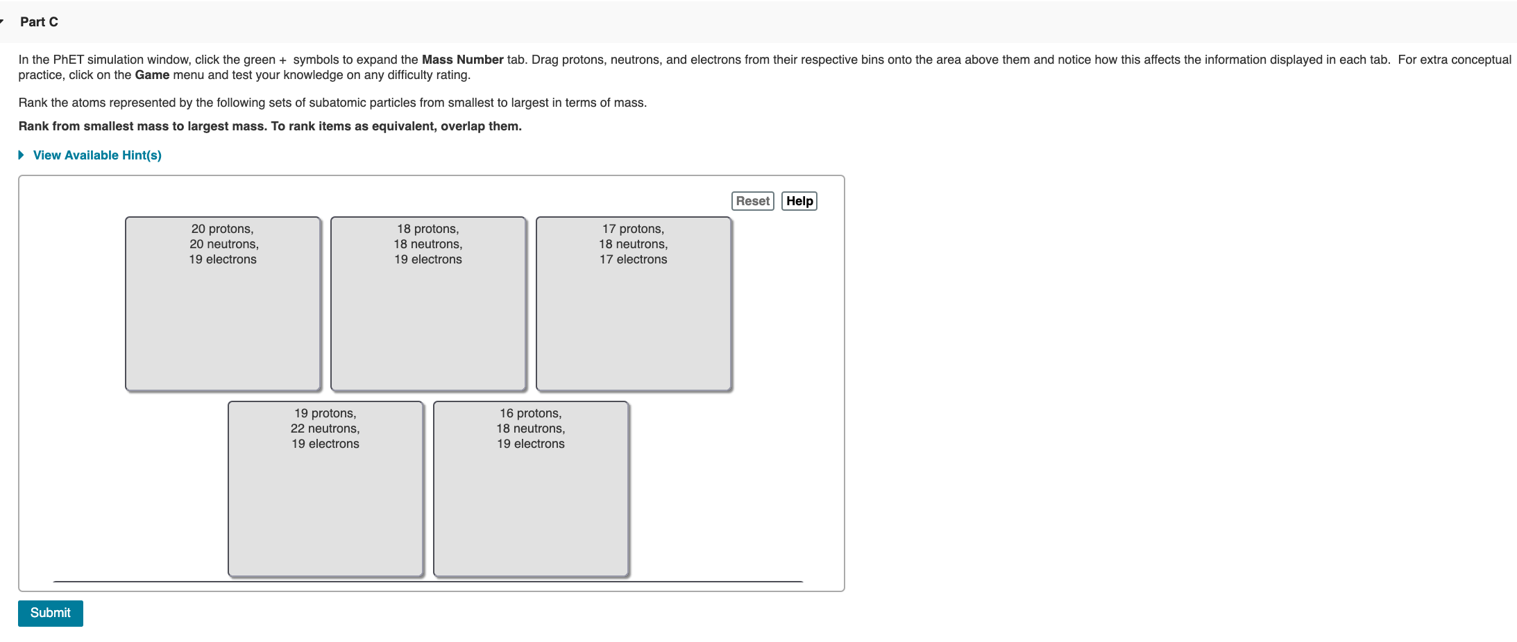 Solved Part C In the PHET simulation window, click the green | Chegg.com