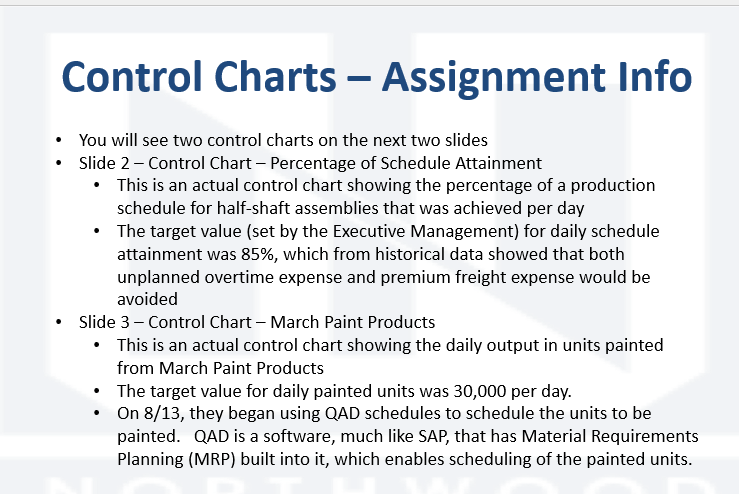 Solved - You will see two control charts on the next two | Chegg.com