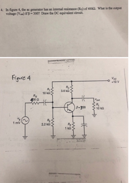 Solved 4. In figure 4, the ac generator has an internal | Chegg.com