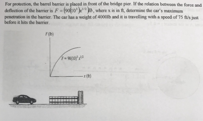 Solved For protection, the barrel barrier is placed in front | Chegg.com
