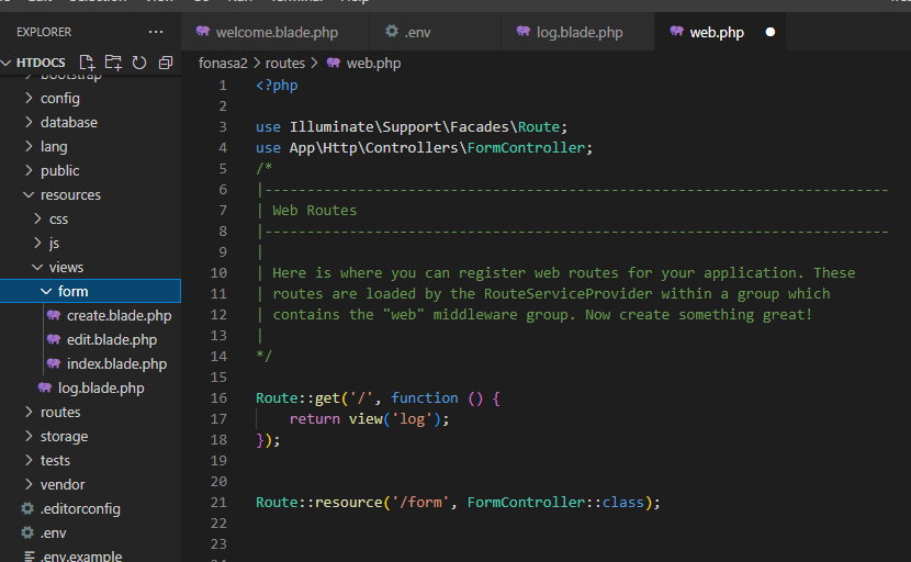 Solved I have two views created in Laravel, I already have | Chegg.com