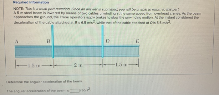 Solved Required information NOTE: This is a multi-part | Chegg.com