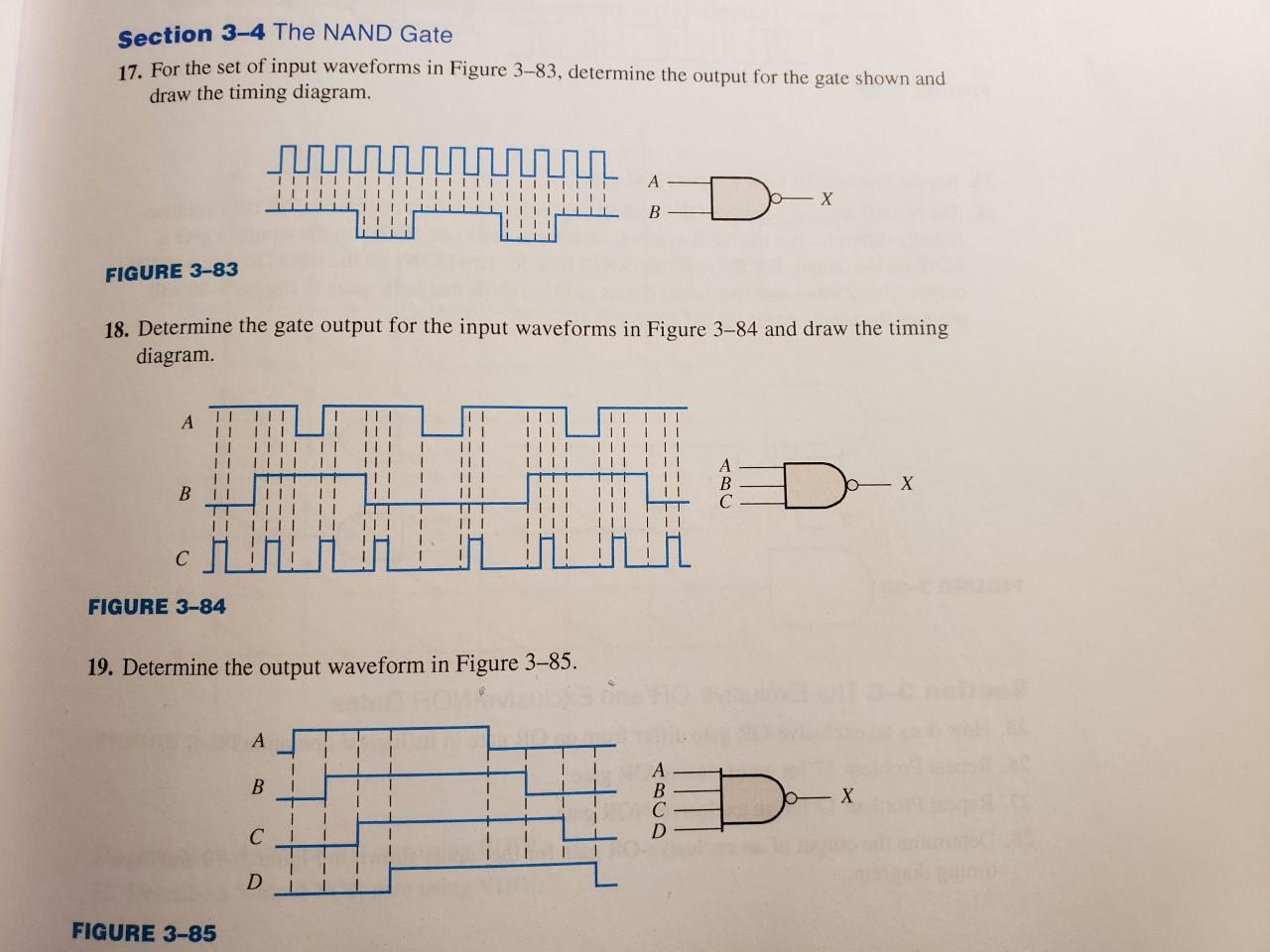 Solved 17.18. A B C19. A B C D)Section 3-4 The NAND Gate 17. | Chegg.com