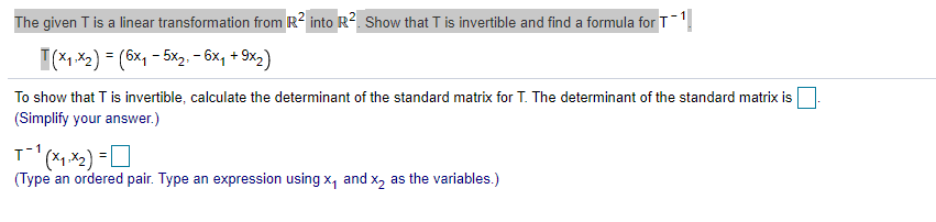 Solved The given Tis a linear transformation from R2 into | Chegg.com