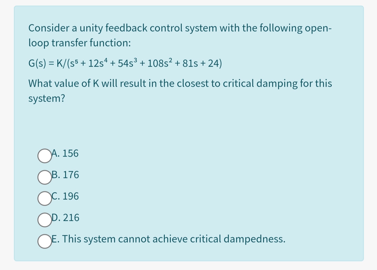 Consider a unity feedback control system with the | Chegg.com