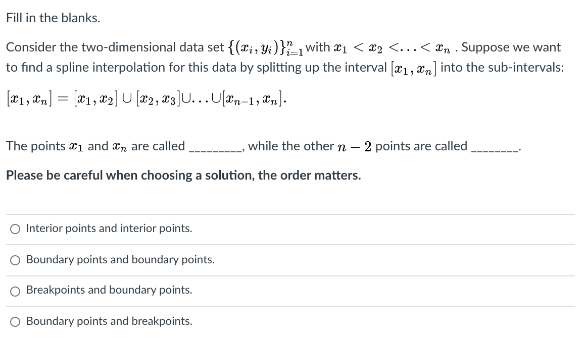 Solved Fill in the blanks. Consider the two-dimensional data | Chegg.com
