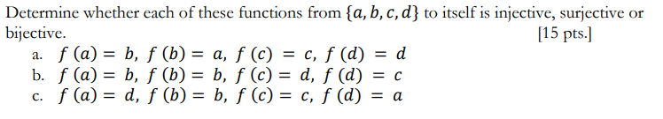 Solved Determine whether each of these functions from | Chegg.com