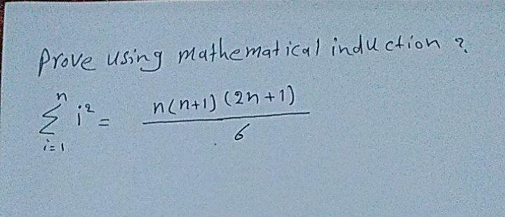 Solved Prove using mathematical induction ? ? n(n+1) (25+1) | Chegg.com