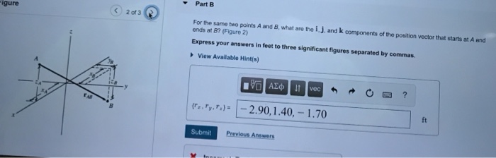 Solved 1 of 12> As shown on the coordinate system, points A | Chegg.com