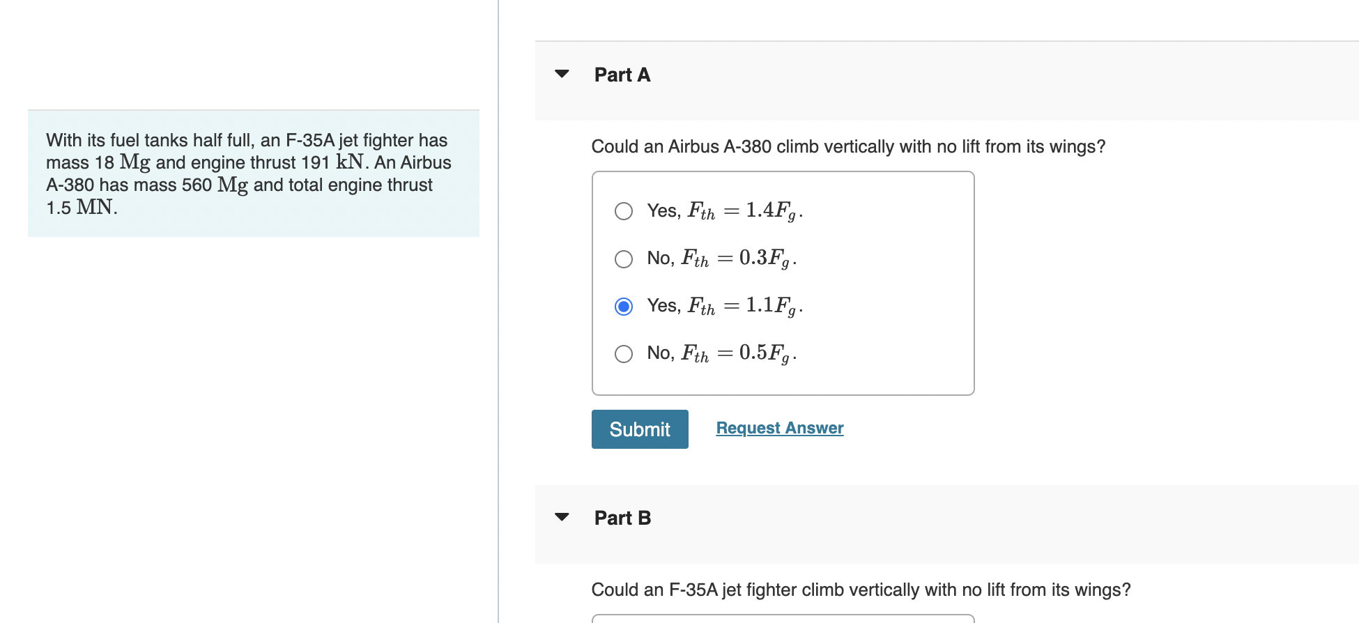 Solved With its fuel tanks half full, an F-35A jet fighter | Chegg.com