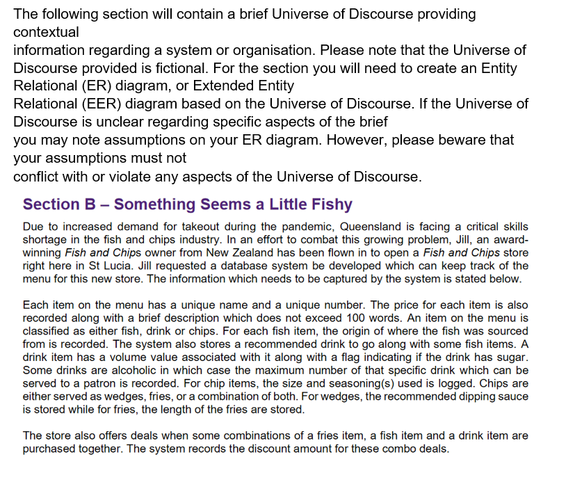 Solved The following section will contain a brief Universe | Chegg.com