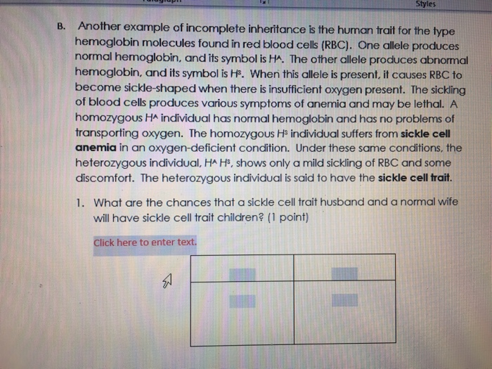Solved Styles Another example of incomplete inheritance is | Chegg.com