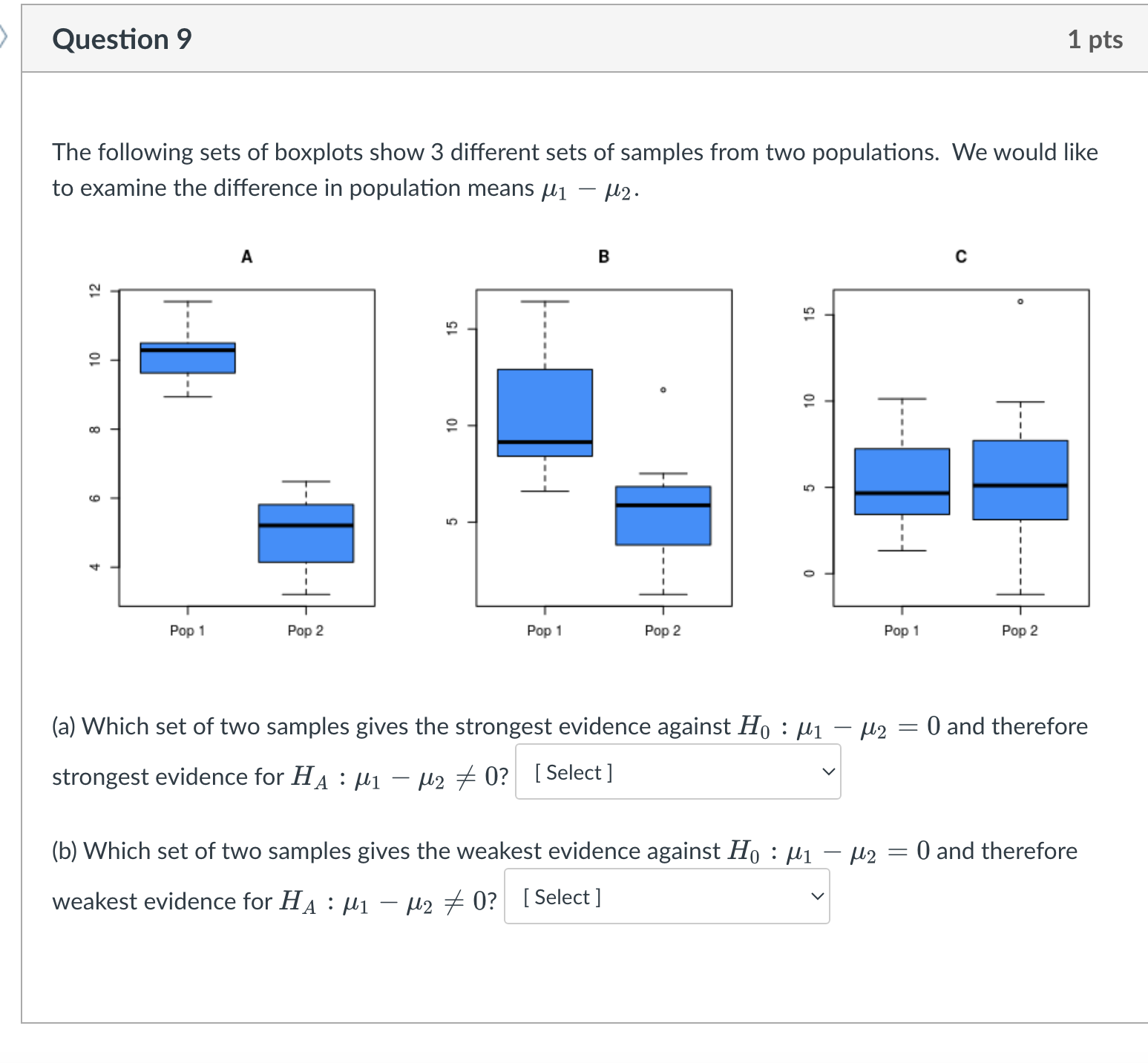 Solved The following sets of boxplots show 3 different sets | Chegg.com