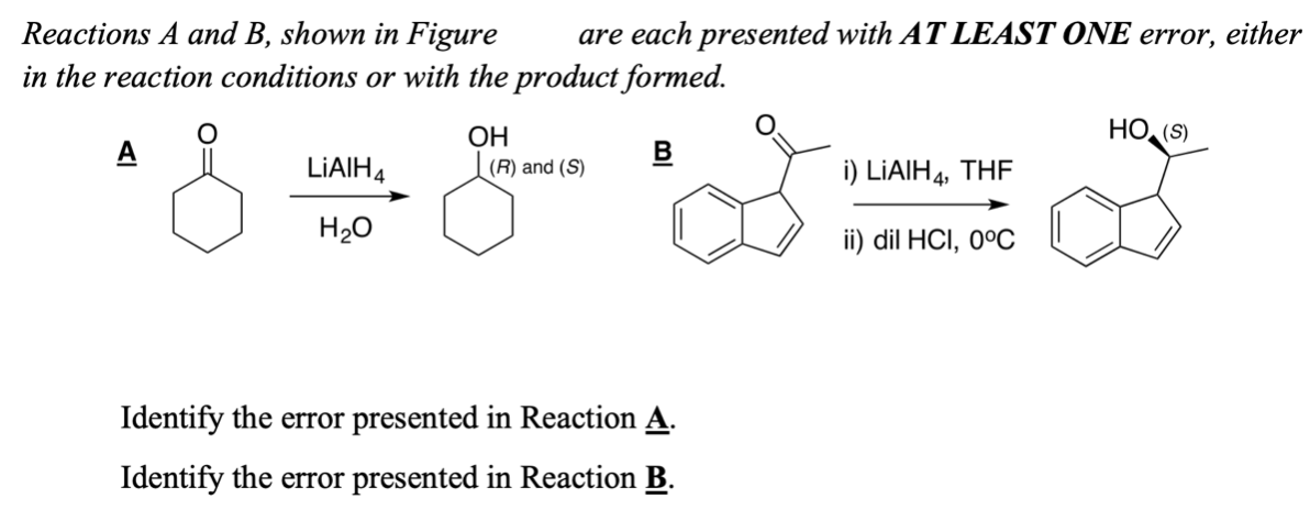Solved Reactions A and B, shown in Figure are each presented | Chegg.com