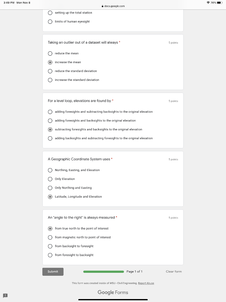 setting up the total station limits of human eyesight | Chegg.com