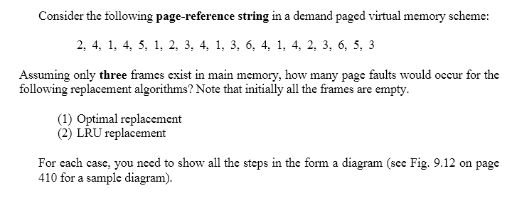 Solved Consider the following page-reference string in a | Chegg.com