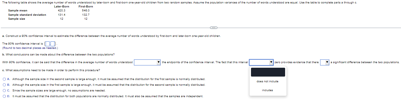 Solved The 90% confidence interval is | Round to two decimal | Chegg.com