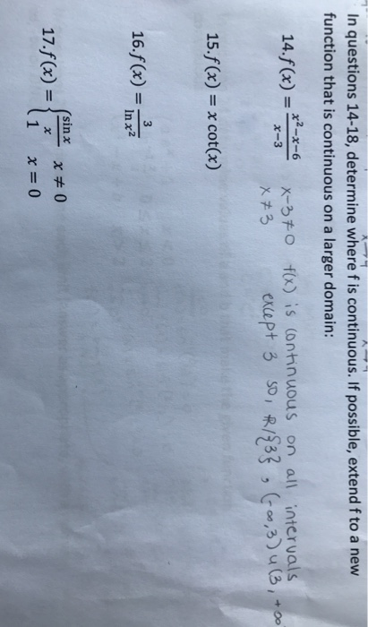 Solved In questions 14-18, determine where f is continuous. | Chegg.com