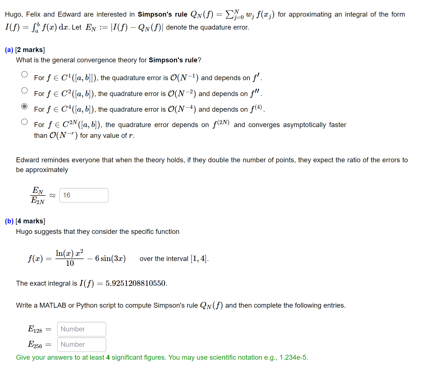 Solved Hugo, Felix and Edward are interested in Simpson's | Chegg.com