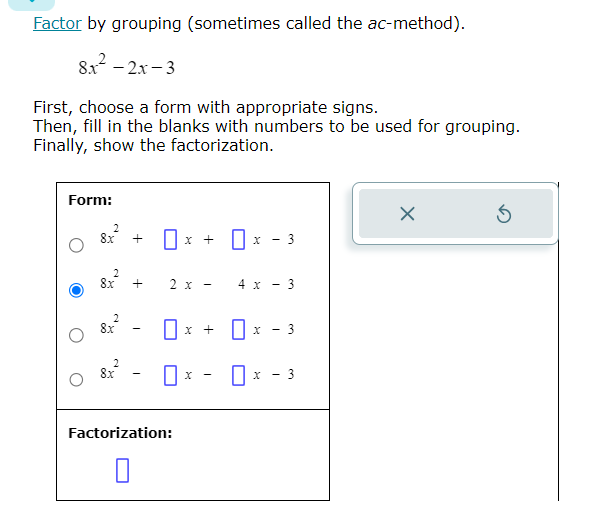 Solved Factor by grouping (sometimes called the | Chegg.com