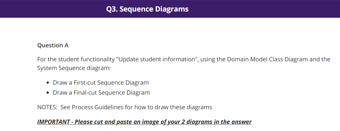 Solved Question A For the student functionality "Update | Chegg.com
