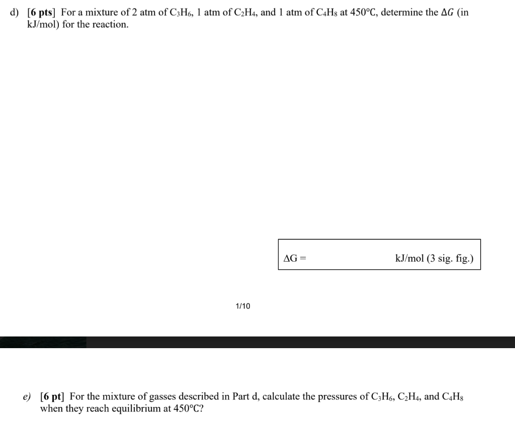 Solved 1. [22 pts] Consider the following reaction occurring | Chegg.com