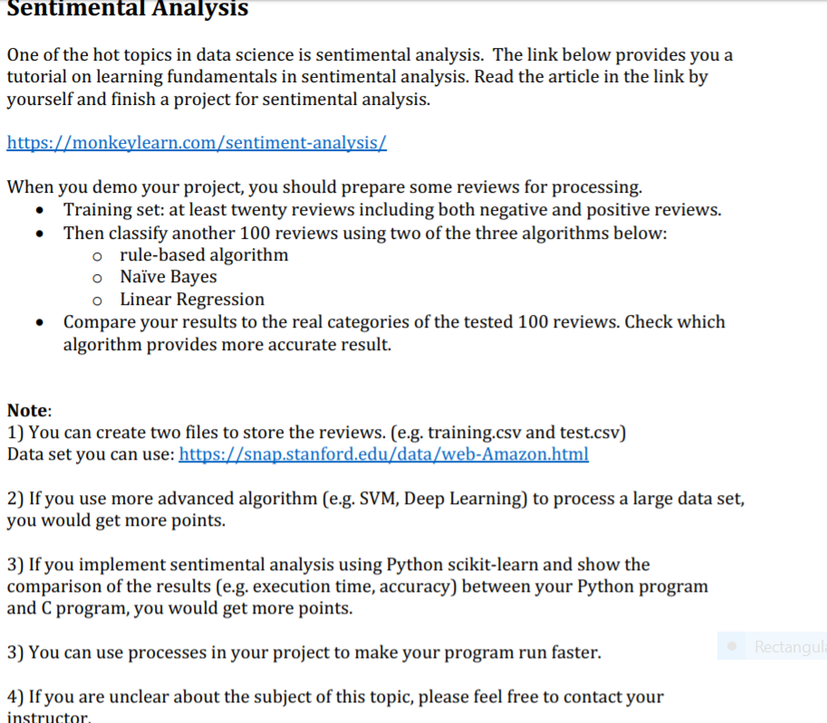Sentimental Analysis One of the hot topics in data | Chegg.com
