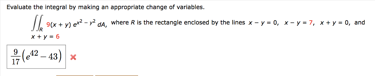 Solved Evaluate the given integral by making an appropriate | Chegg.com
