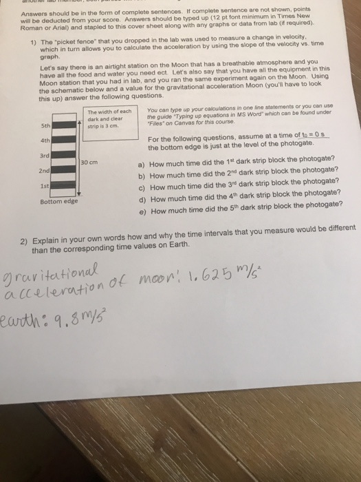 Solved Answers should be in the form of complete sentences. | Chegg.com