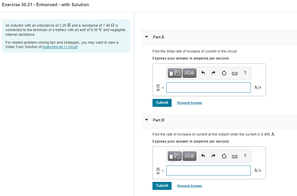 Solved Exercise 30 21 Enhanced With Solution An Inductor