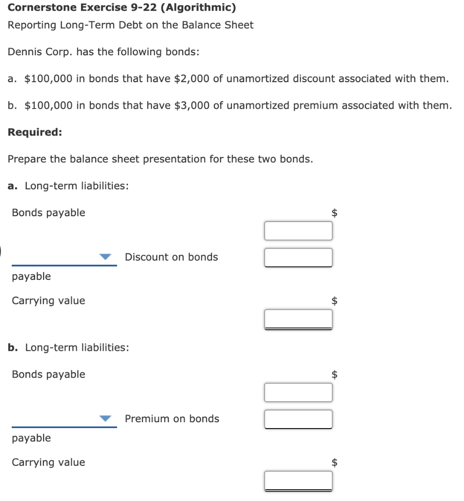 Solved Cornerstone Exercise 9-22 (Algorithmic) Reporting | Chegg.com