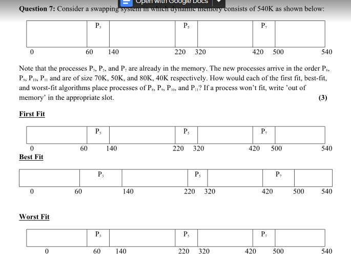Solved Ope Google Question 7: Consider a swapping system. | Chegg.com