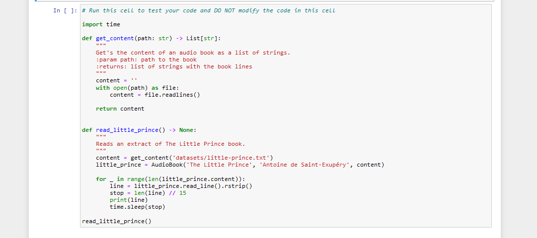 Solved Create the AudioBook class. The initializer of the | Chegg.com